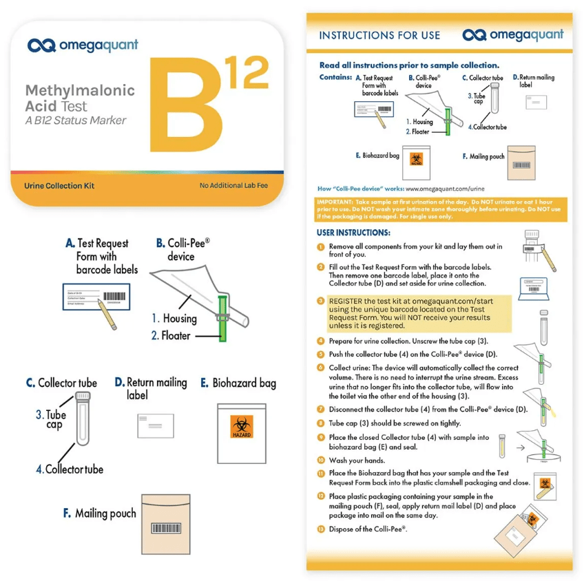 OmegaQuant Vitamin B12 Test Kit – Alive and Well Shop